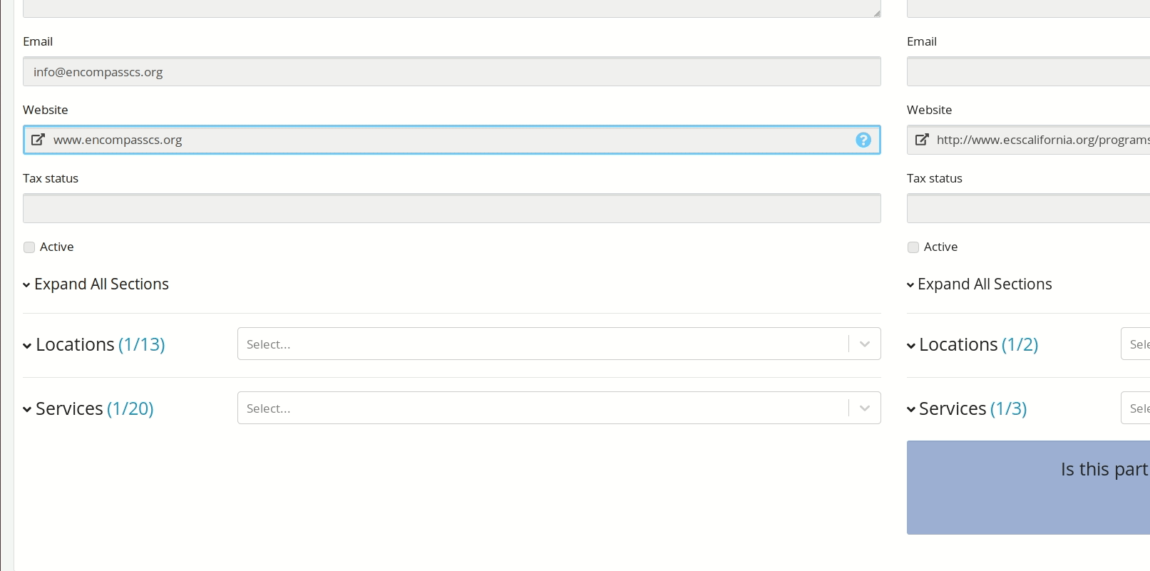 Matching: More than one service or location, add drop down menu with name · Issue #384 ...