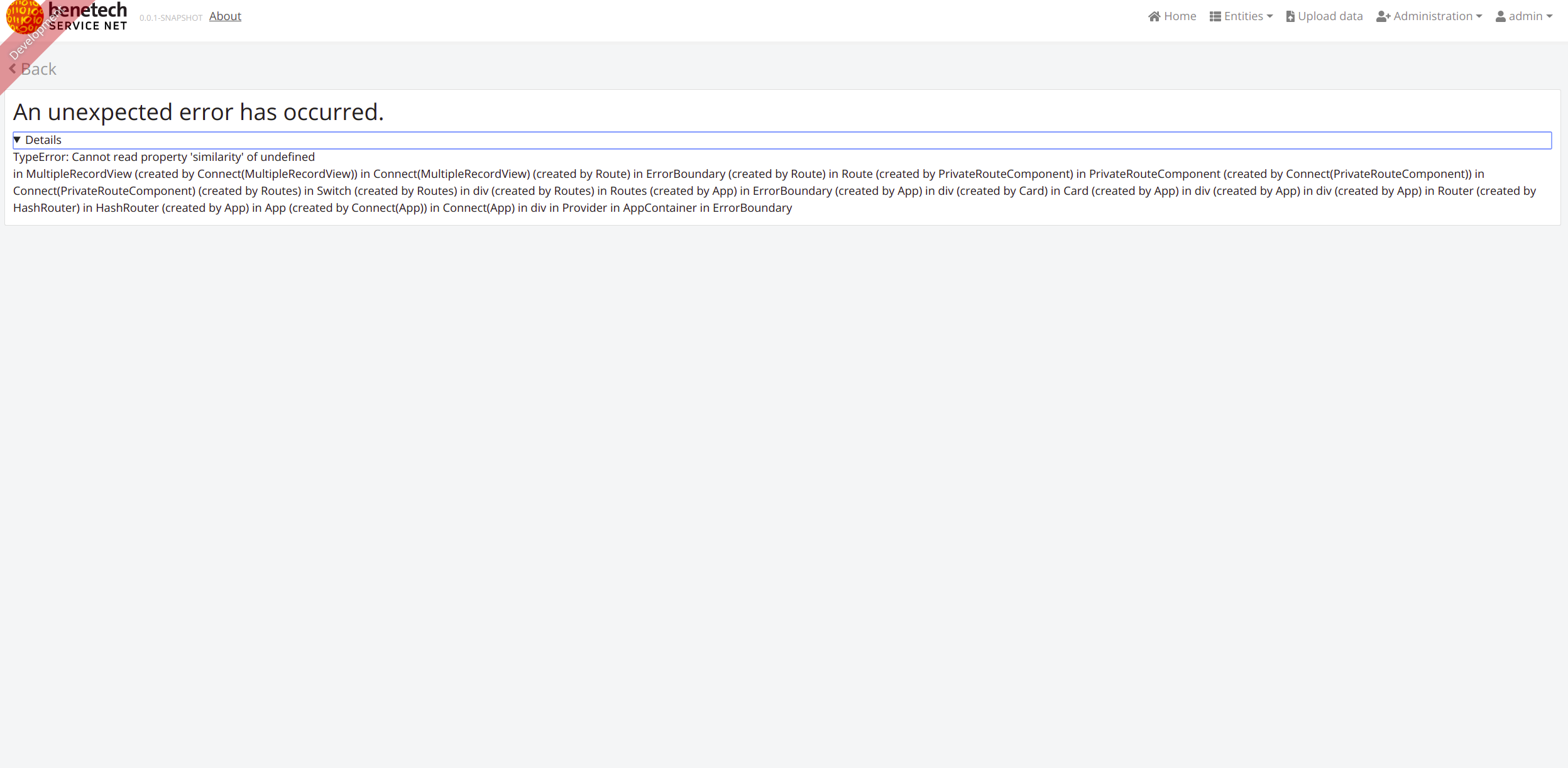 "Unexpected error" after dismissing mismatched organization · Issue #740 · openreferral ...