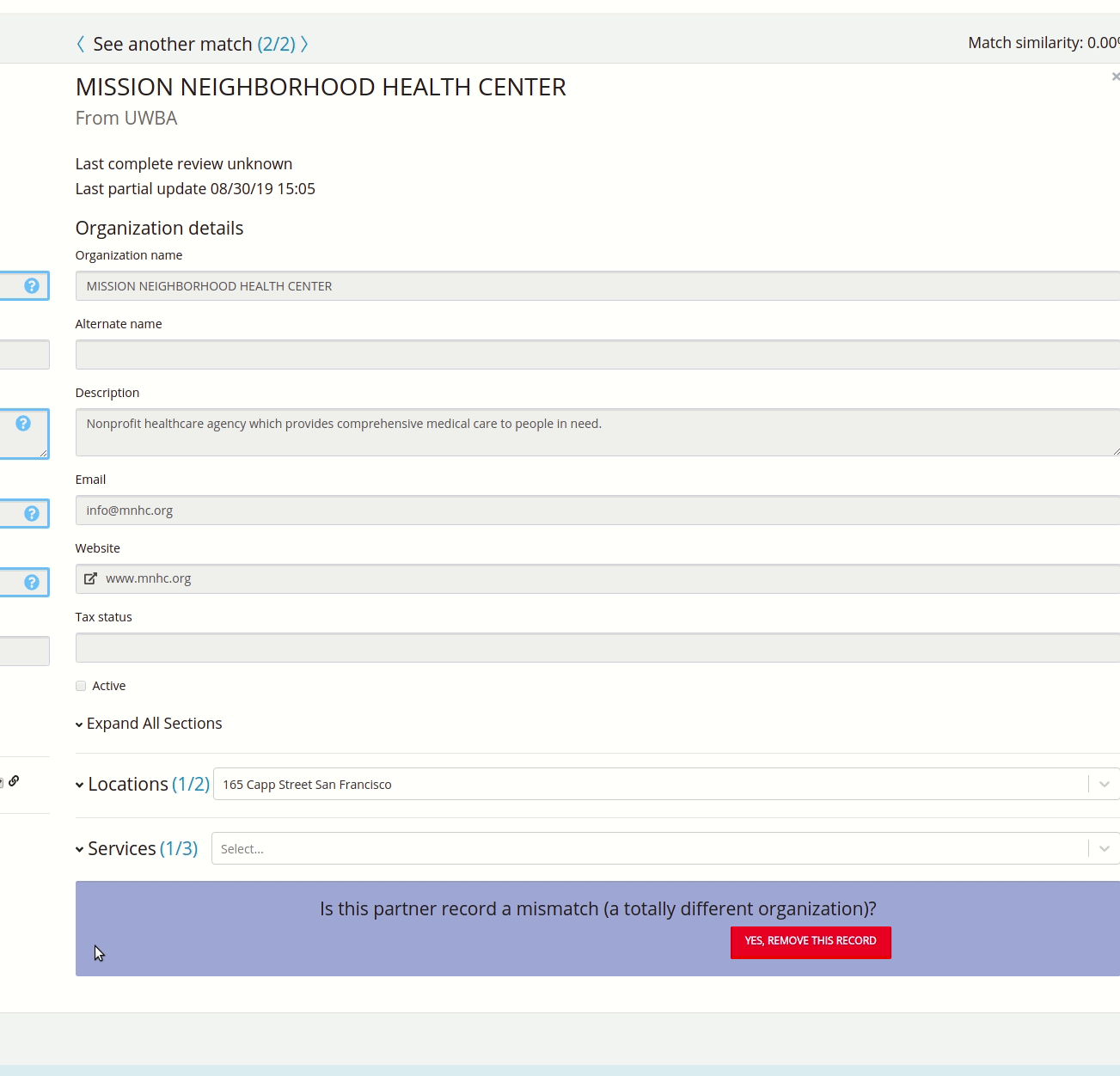 Fix displaying Location and Services section · Issue #795 · openreferral/ServiceNet · GitHub