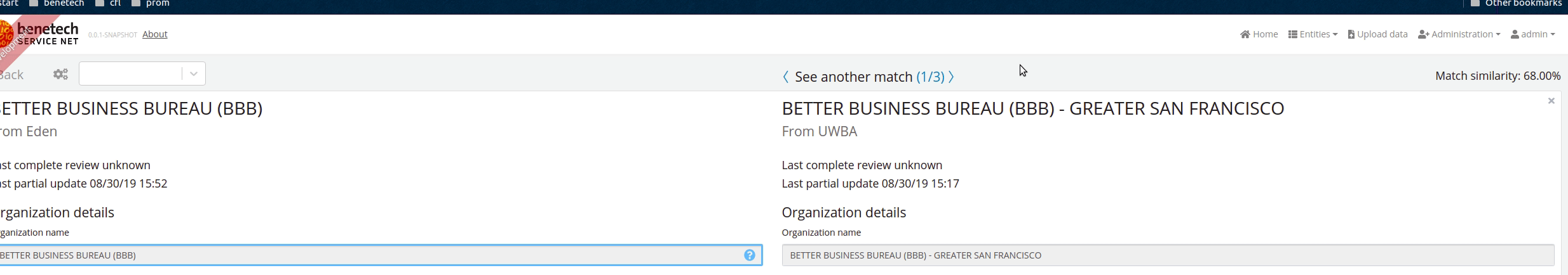 Investigate showing calculated similarity on multi record view · Issue #794 · openreferral ...