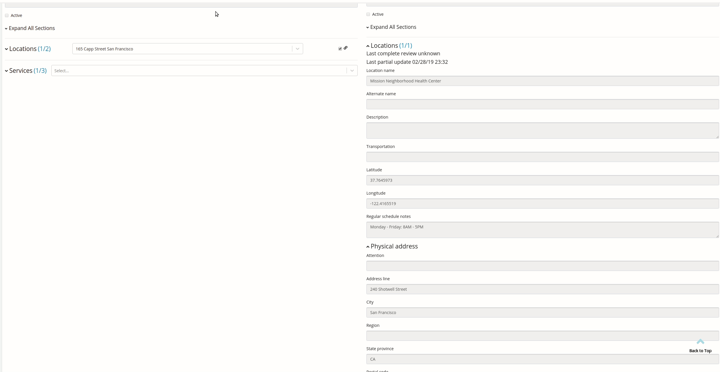 Fix matching records at the Location level · Issue #801 · openreferral/ServiceNet · GitHub