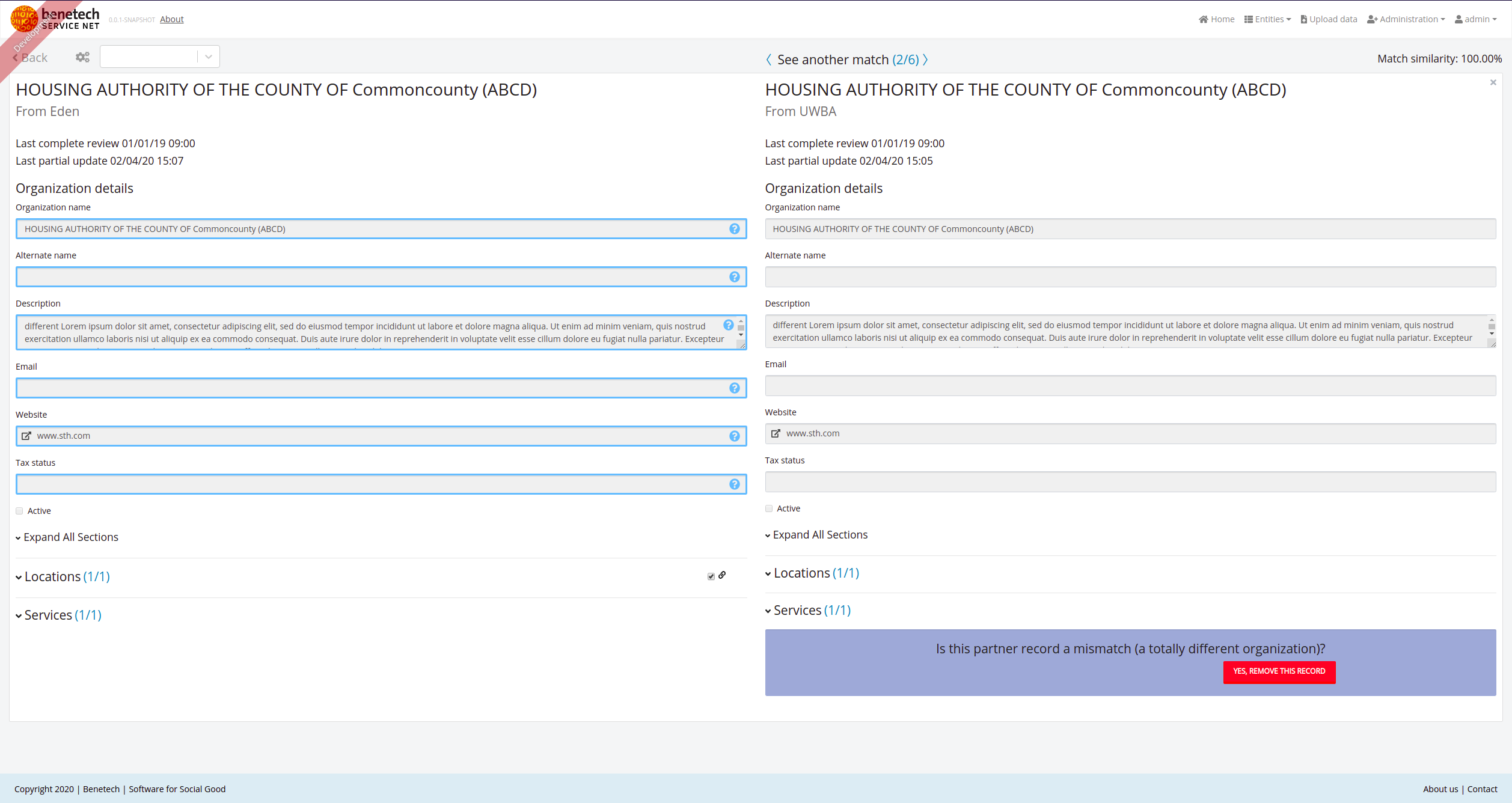 Investigate showing calculated similarity on multi record view · Issue #794 · openreferral ...