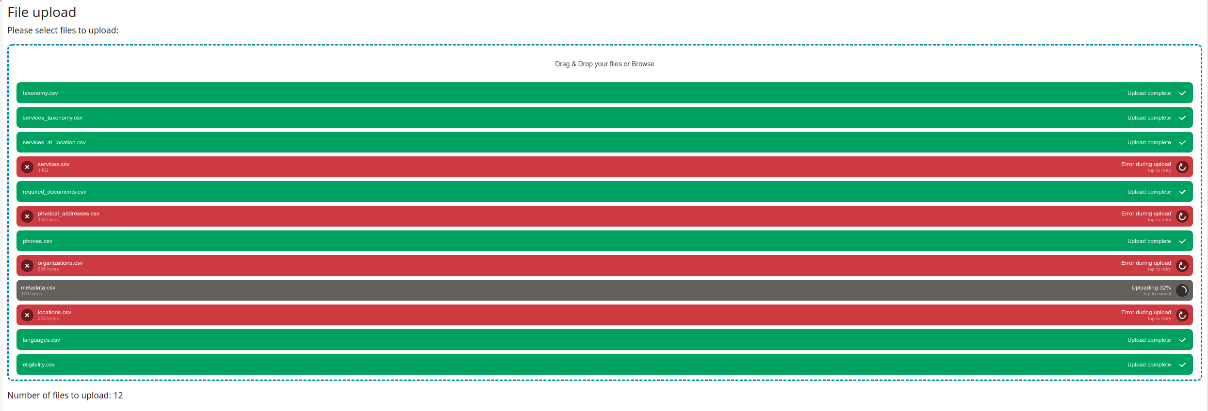 Validate data upload to prevent uploading data from different provider · Issue #850 ...
