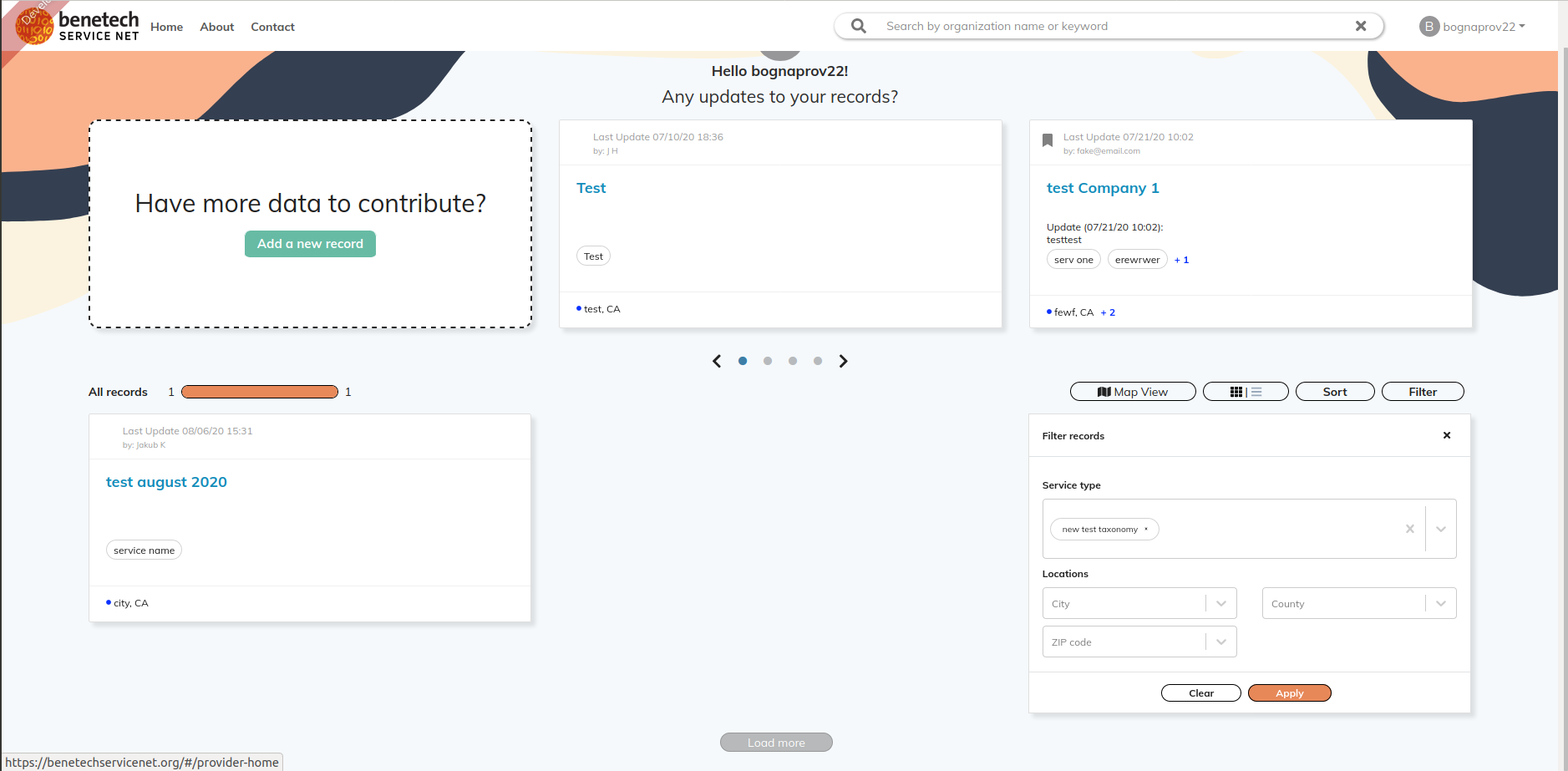 Possible issue with new taxonomy not showing in ServiceProvider filter · Issue #1110 ...