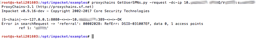 SetOf instance has no attribute 'setComponents' - GetUserSPNs.py · Issue #310 · fortra/impacket ...