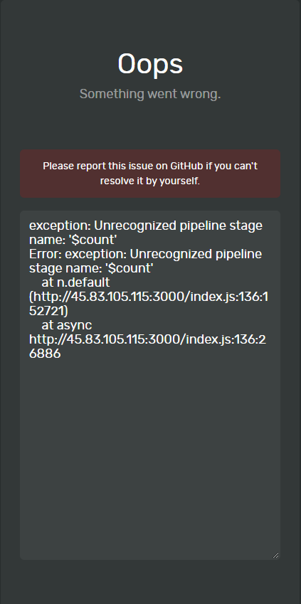 Ackee MongoDB error · Issue #208 · electerious/Ackee · GitHub