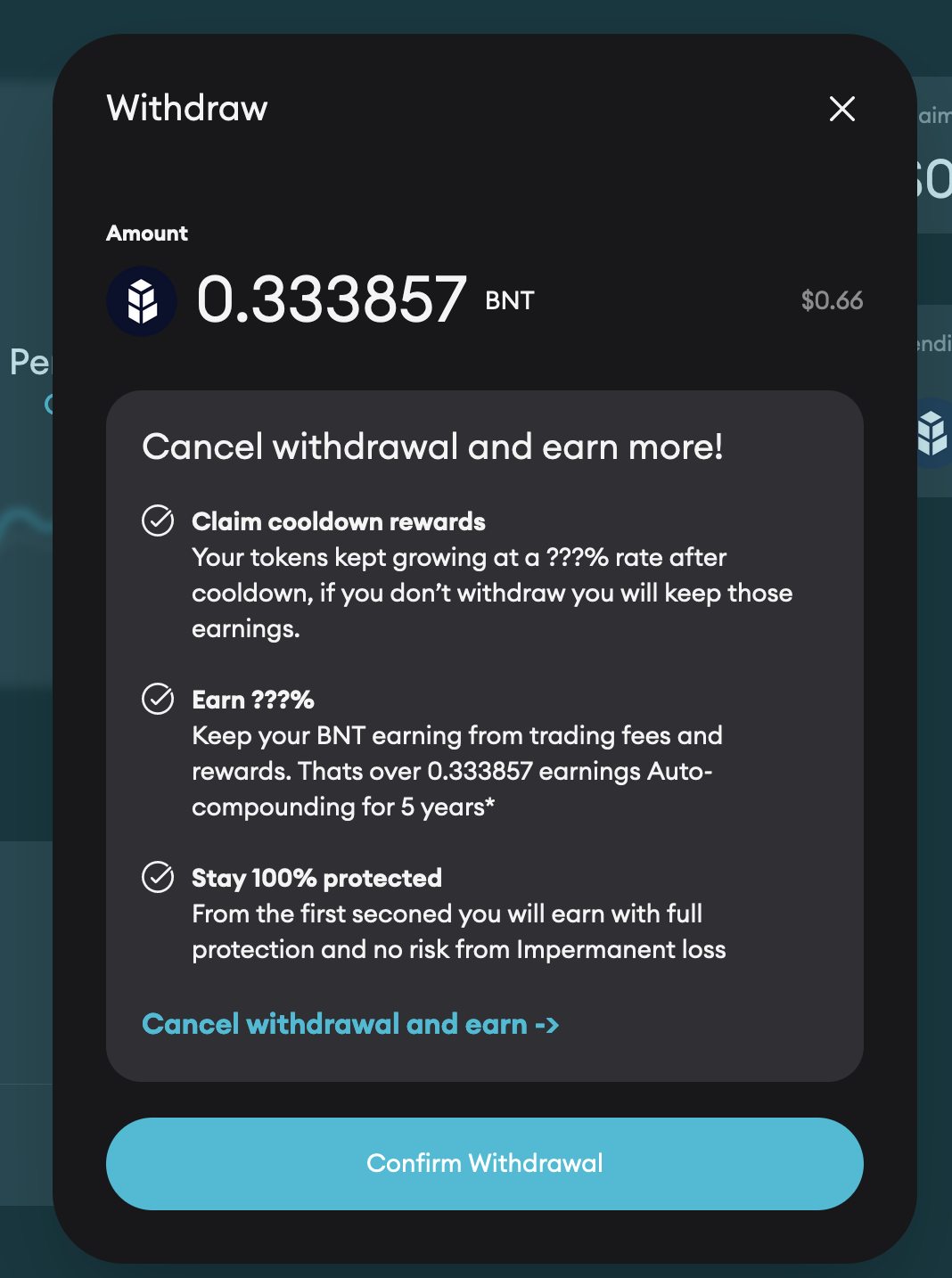 Complete Withdrawal Popup Includes Data · Issue 239 · Bancorprotocolwebapp V3 · Github