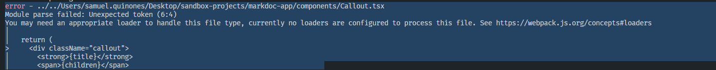 Unable to add custom tags in Next.js app on Windows · Issue #85 · markdoc/markdoc · GitHub