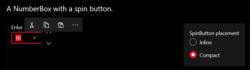 [NumberBox] Right-click menu appears when tapping on the spinner using ...