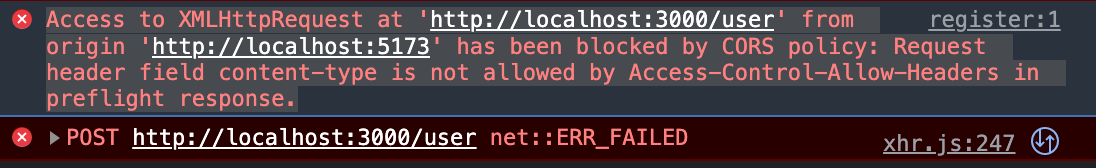 🐛 Bug Request Header Field Content Type Is Not Allowed By Access Control Allow Headers In