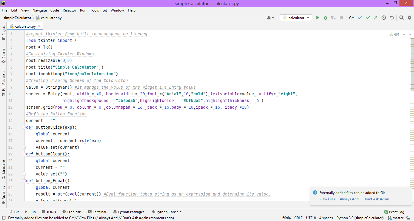 GitHub - BhuprajTmg/tkinterCalculator: Assignment of Simple Calculator Using Tkinter-GUI