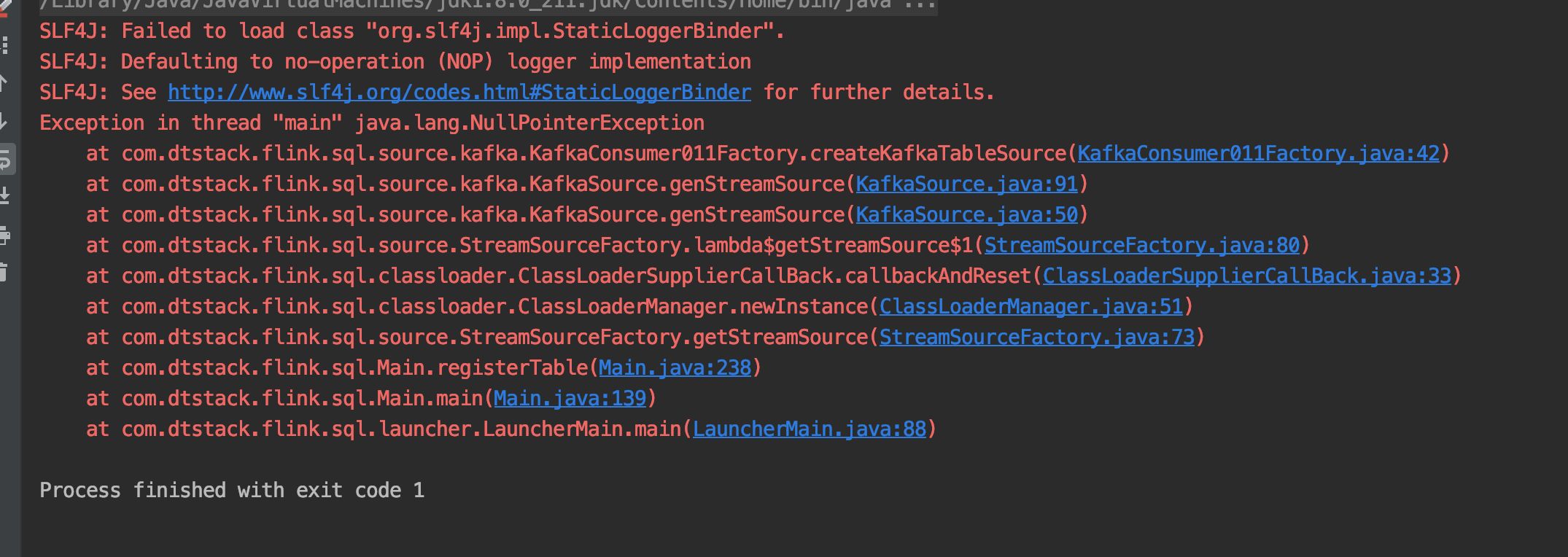 local模式下报错，上个版本可以运行，这个版本出问题了 · Issue #277 · DTStack/flinkStreamSQL · GitHub