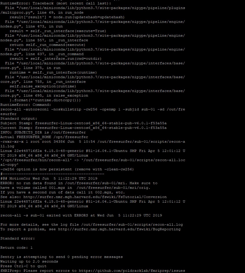 Fatal Bus Error In Fmriprep · Issue 1555 · Nipreps Fmriprep · Github