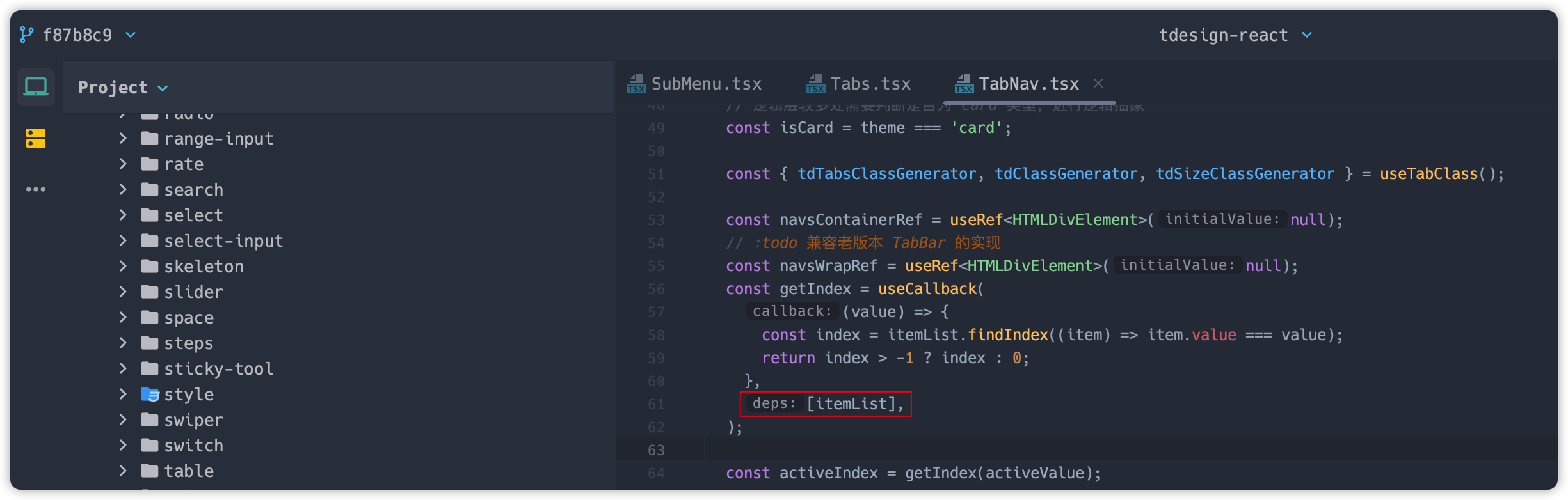 [Tabs] Tabs 异步创建 TabPanel 会无法展示下划线 · Issue #1254 · Tencent/tdesign-react · GitHub