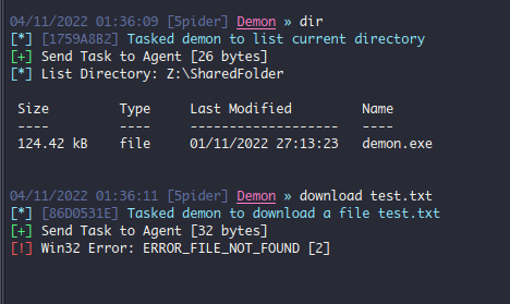 [Teamserver-Client--Bug]: Downloading no existing file will result on weird file created on ...
