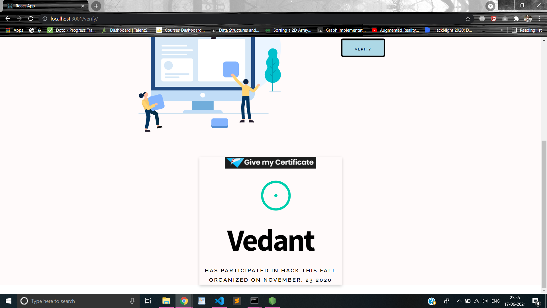 GitHub - vedanttttt/Certificate-Verification-Website