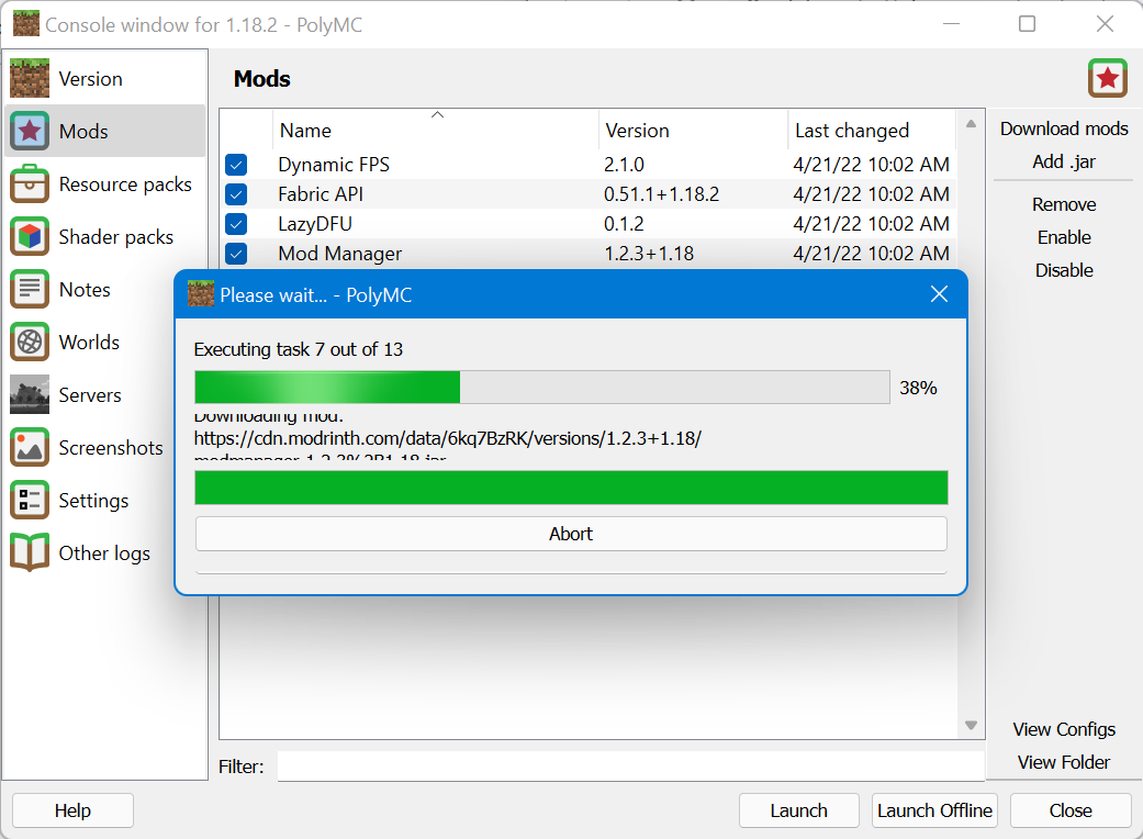 Better mod downloading UX · Issue #378 · PolyMC/PolyMC · GitHub