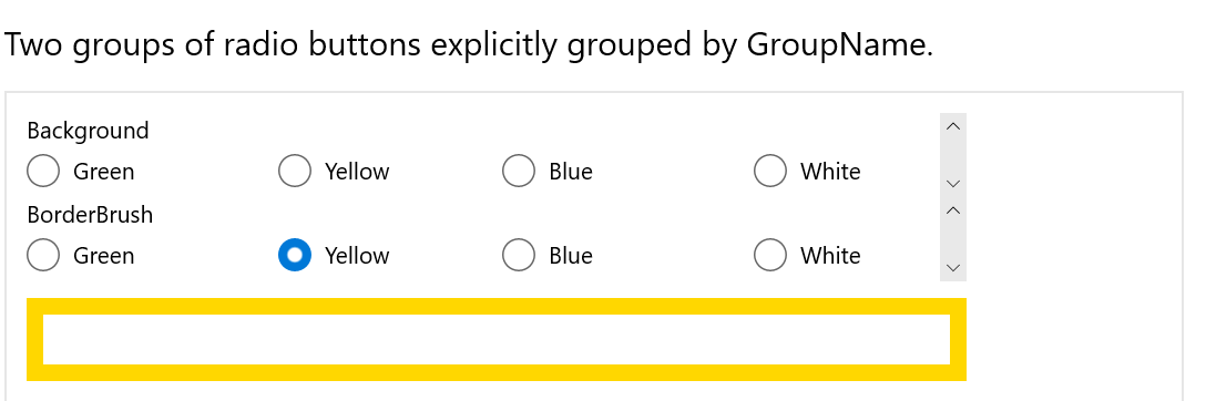 Two groups of radio buttons explicitly grouped by GroupName have scrollbars · Issue #455 ...