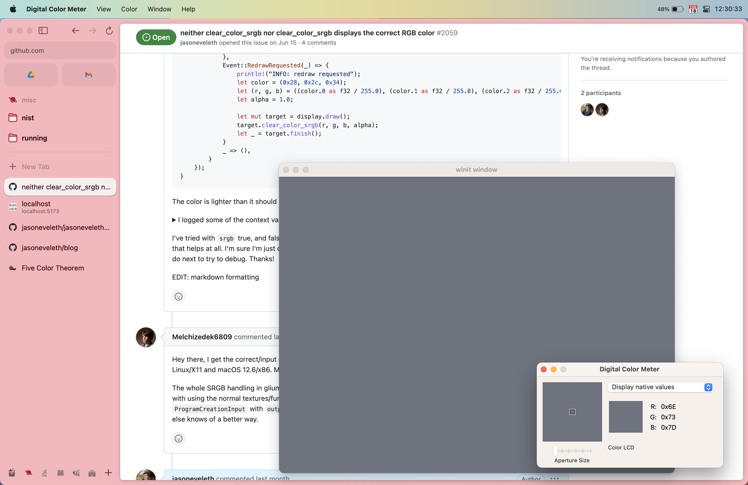 neither clear_color_srgb nor clear_color_srgb displays the correct RGB color · Issue #2059 ...