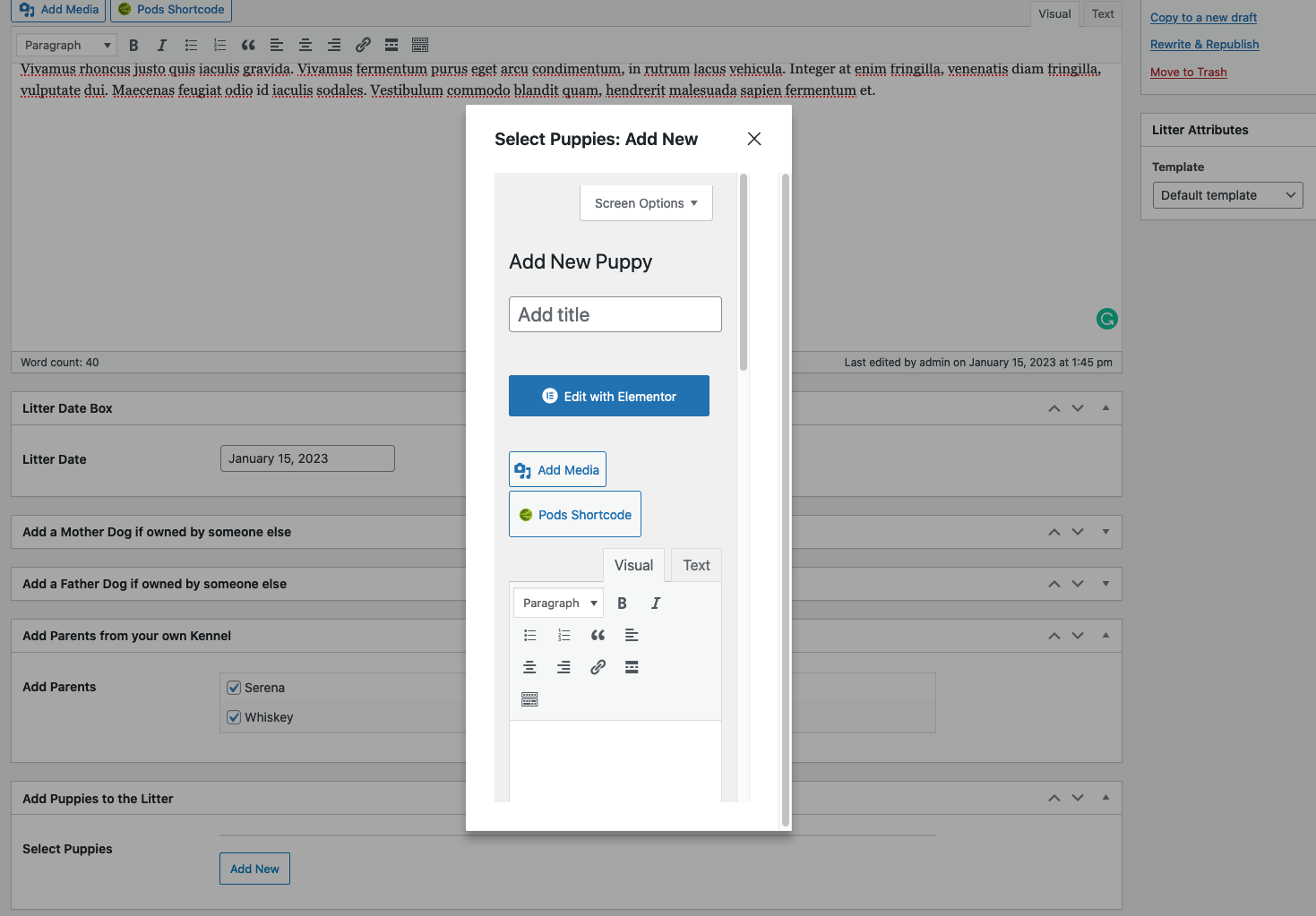 Pods Iframe Modal Is Undersized Because Pods Default Styles Get Overwritten By Wordpress