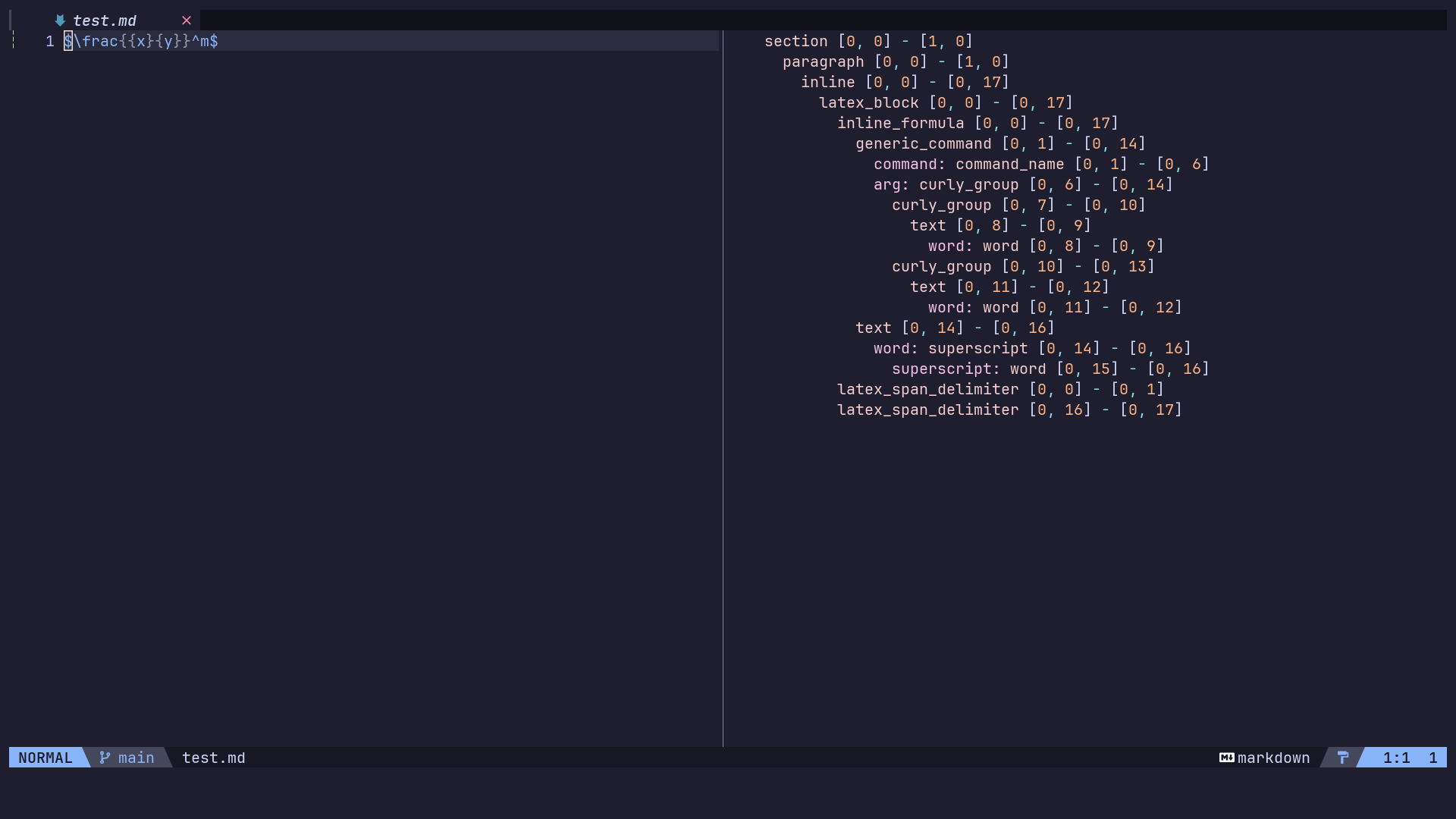 `latex` inline highlighting doesn't work properly in markdown file · Issue #4349 · nvim ...