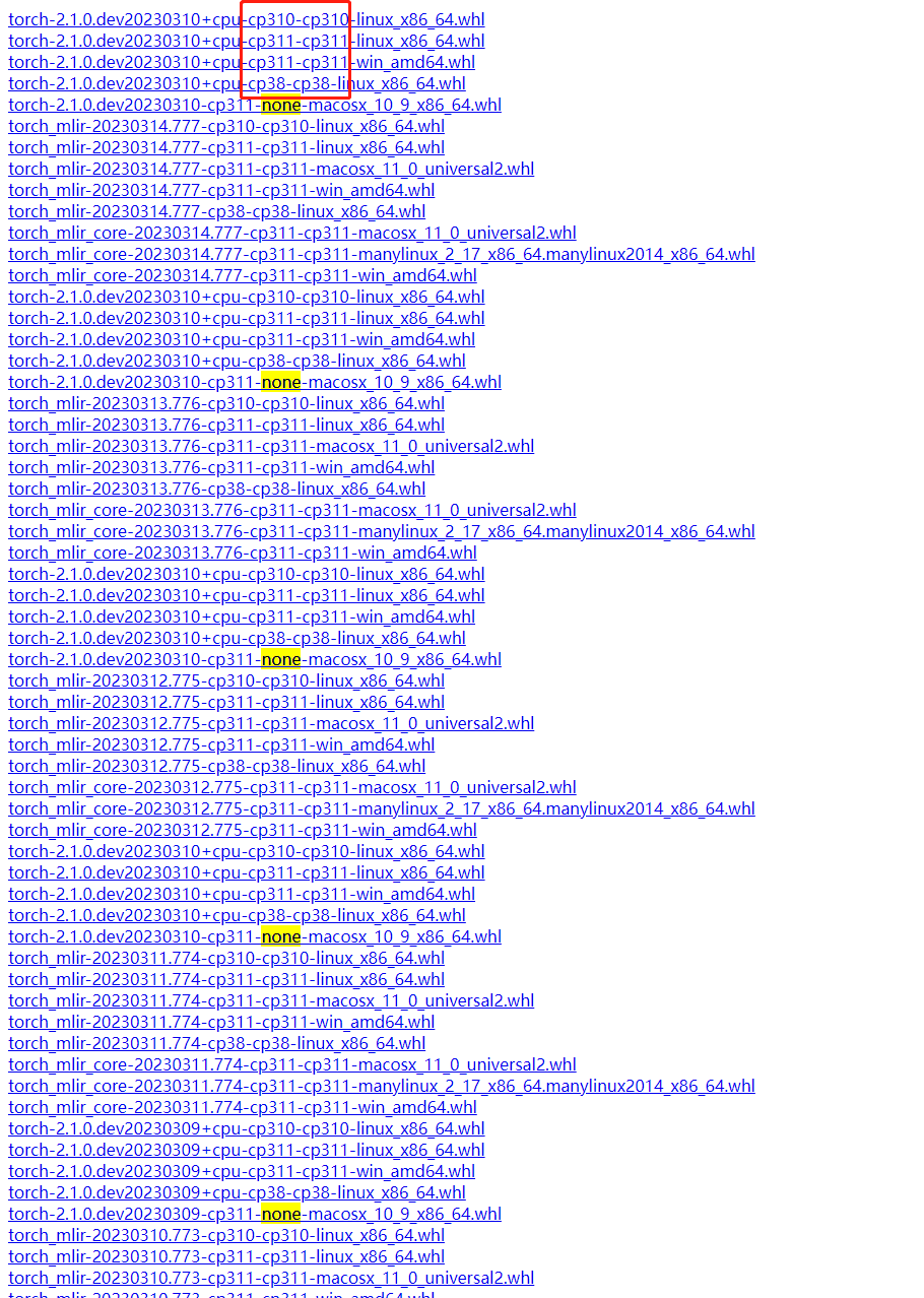 Install Torch Mlir Failed With No Satisfied Version · Issue 1938 · Llvm Torch Mlir · Github