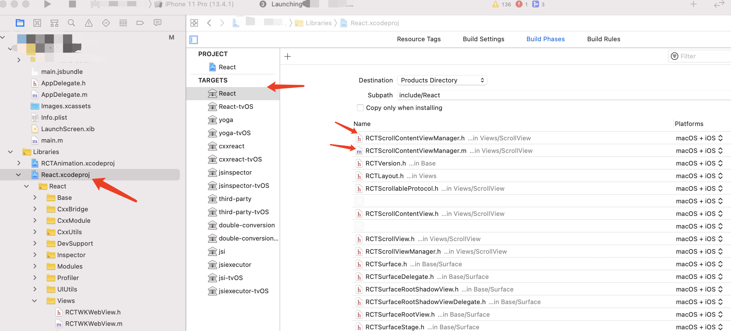 React Rctscrollviewmanager H File Not Found · Issue 41 · Bolan9999 React Native Spring