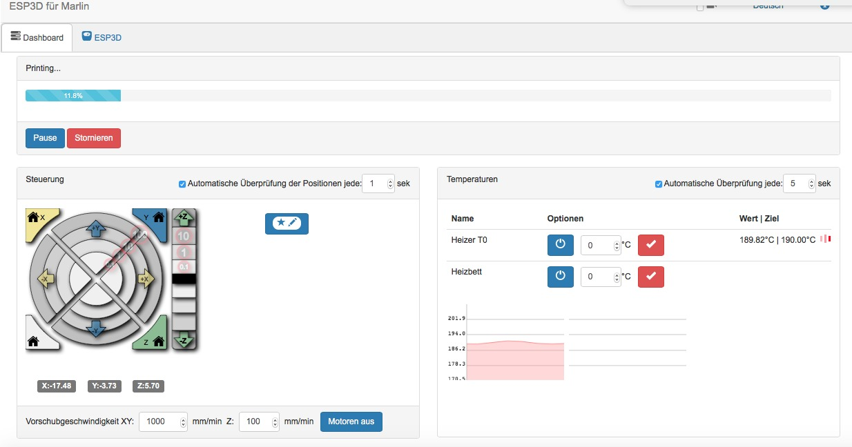 Printer restarts, when opening printer page · Issue #171 · luc-github/ESP3D · GitHub
