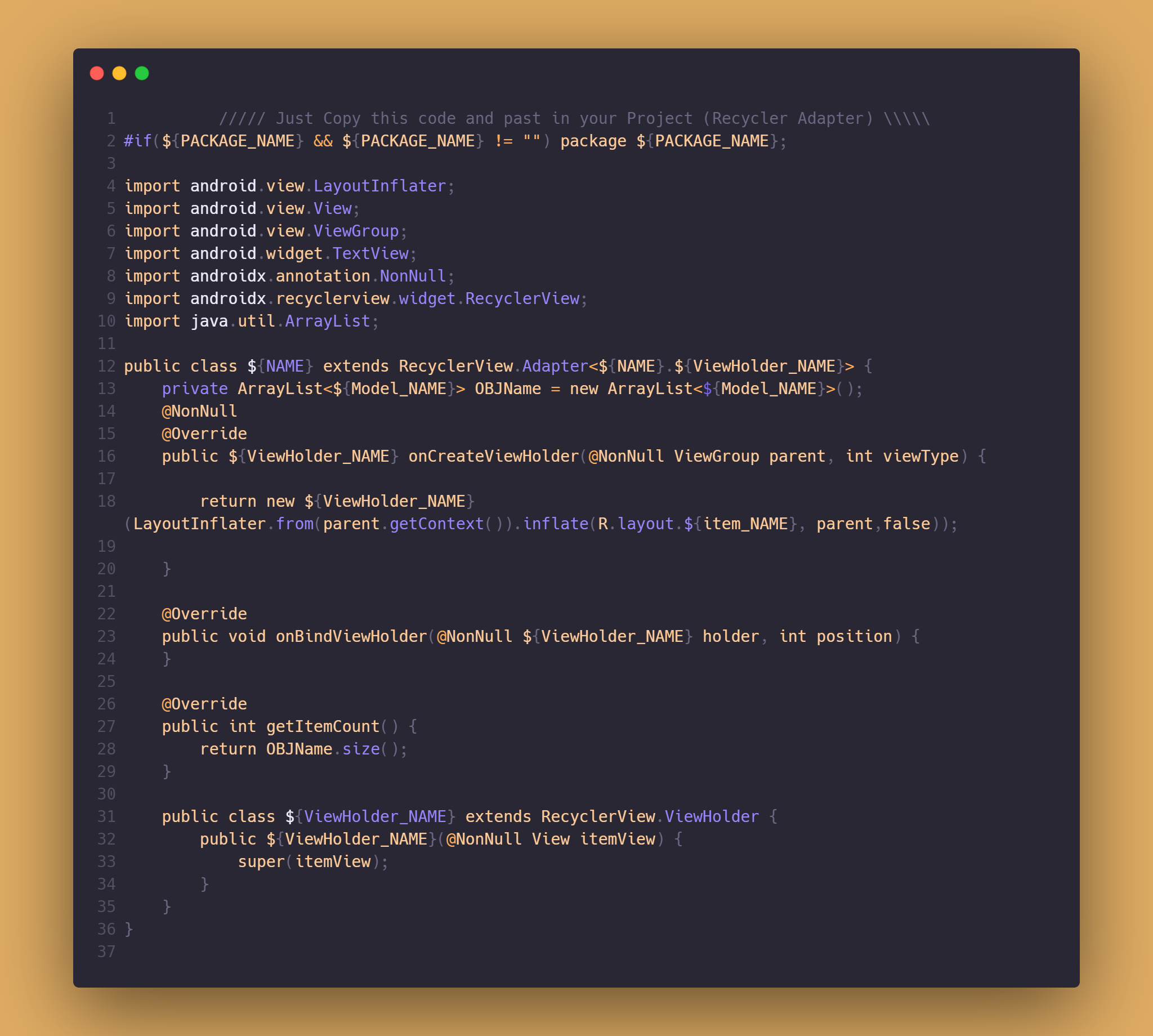 GitHub - mohamedtamer0/RecyclerviewTemplate