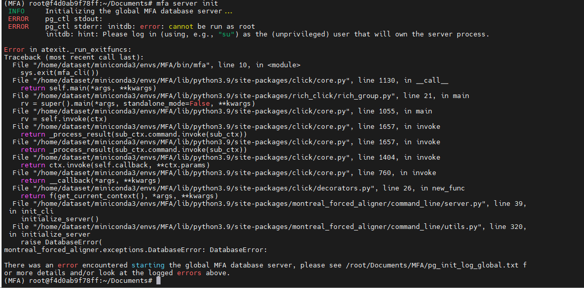 [BUG] The global MFA database server does not exist, initializing it first. · Issue #598 ...