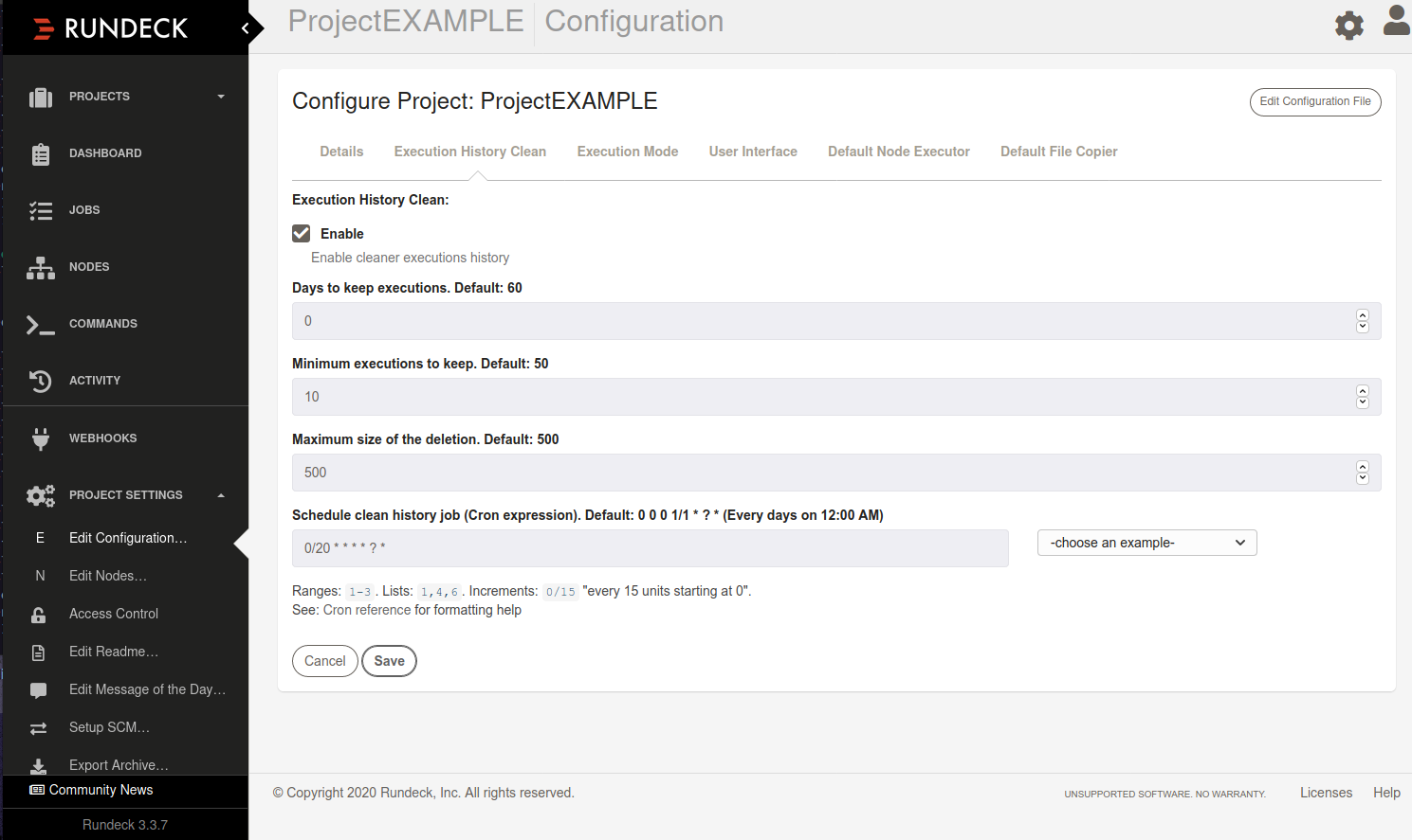 Execution History Clean Feature Doesnt Work As Expected Since Rundeck 334 · Issue 6674 7113