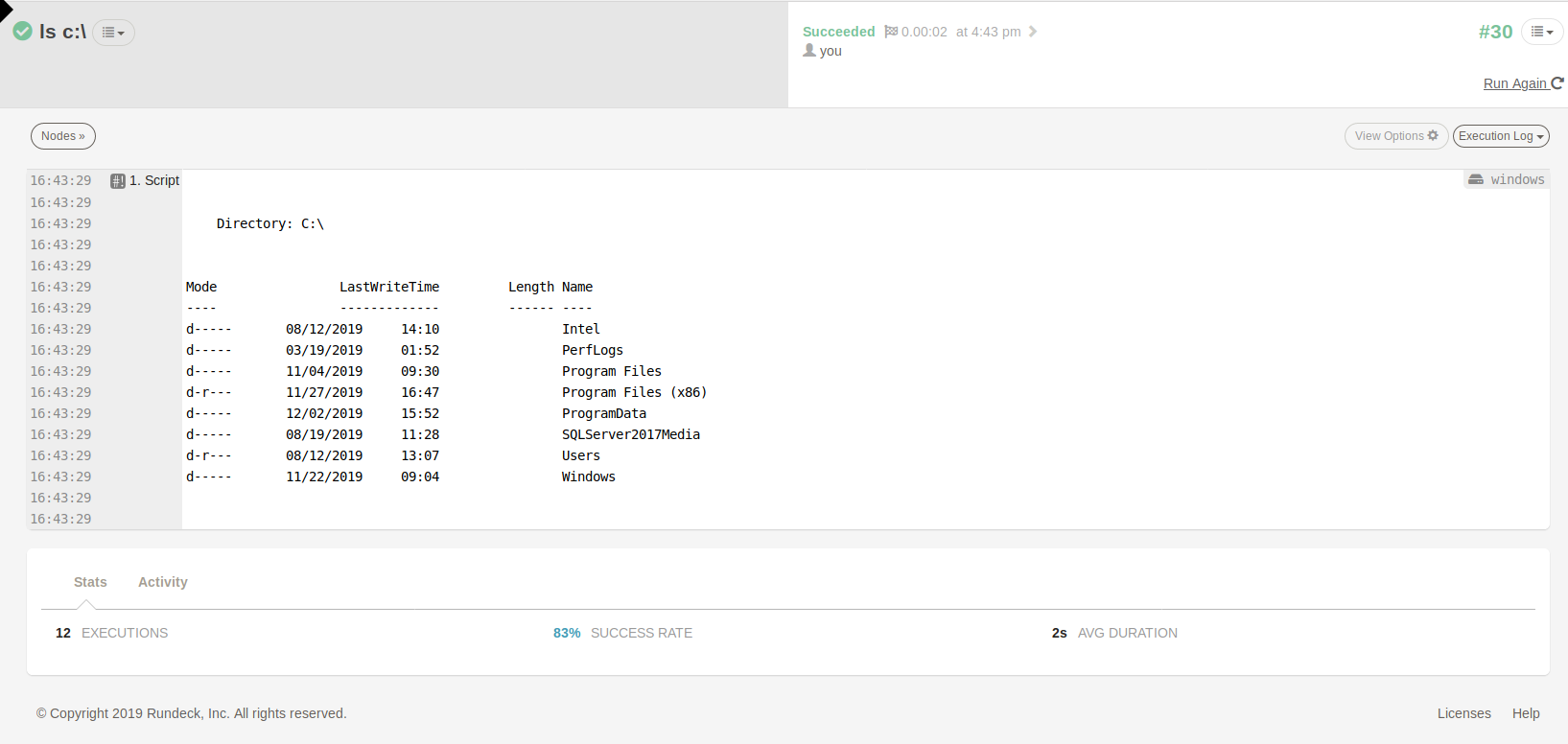 Executing Inline Powershell Scripts Returns Unwanted