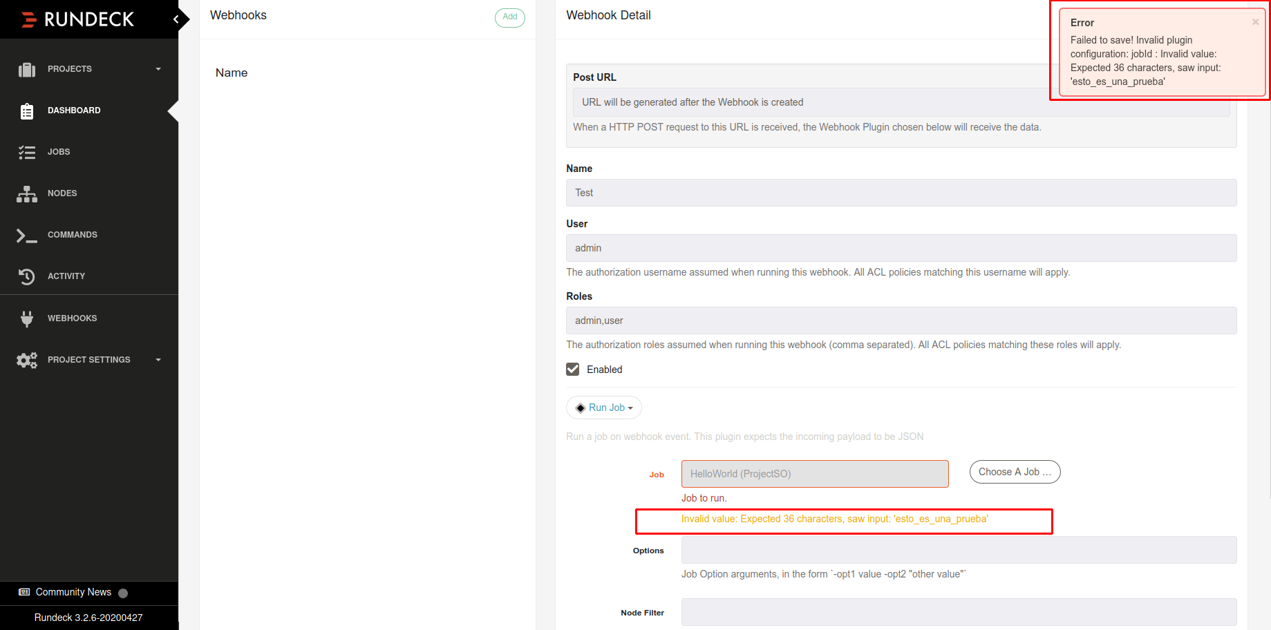 Webhook job plugin not allowing custom uuid · Issue #5998 · rundeck/rundeck · GitHub
