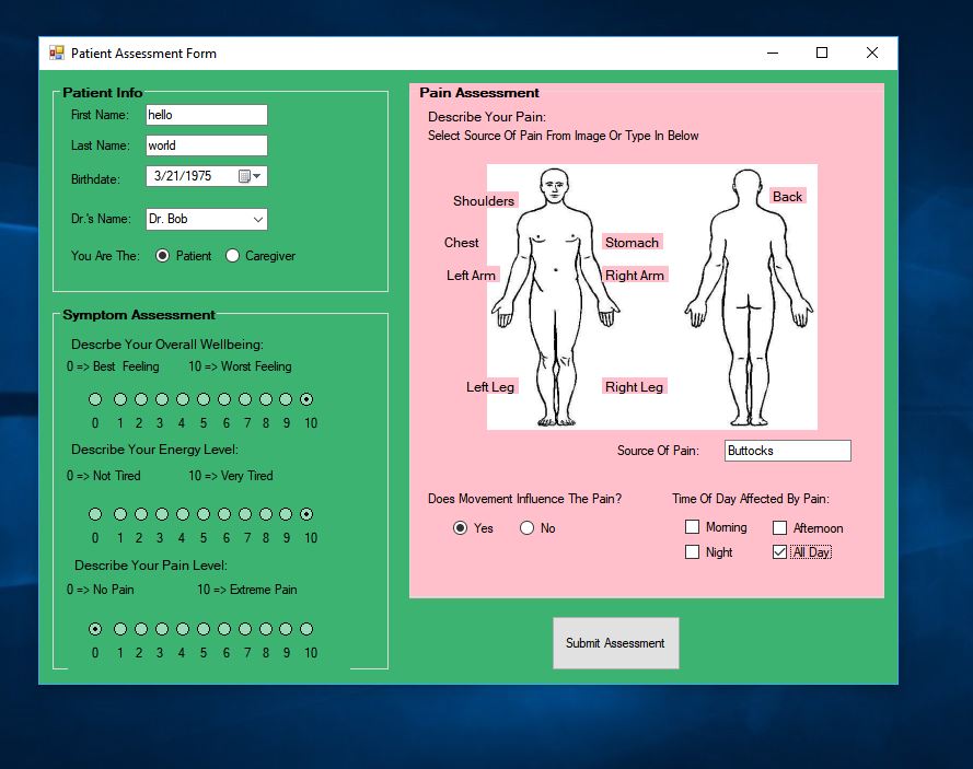 GitHub - iamdigiovanni/Symptom-Assesment-Interface: This is a project ...