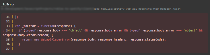 TypeError: Cannot read property 'error' of null · Issue #401 · thelinmichael/spotify-web-api ...