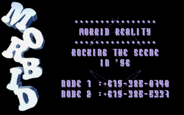 GitHub - sceners/morbid-reality-bbs-2: Morbid Reality BBStro 2 for MS-DOS, 1997.