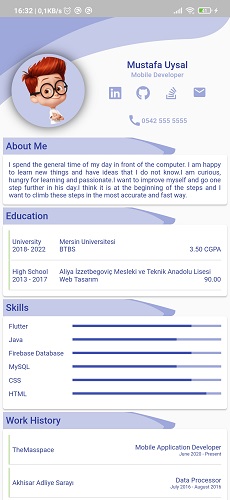 GitHub - mustafauys/Resume-UI-Design: In this application made with ...