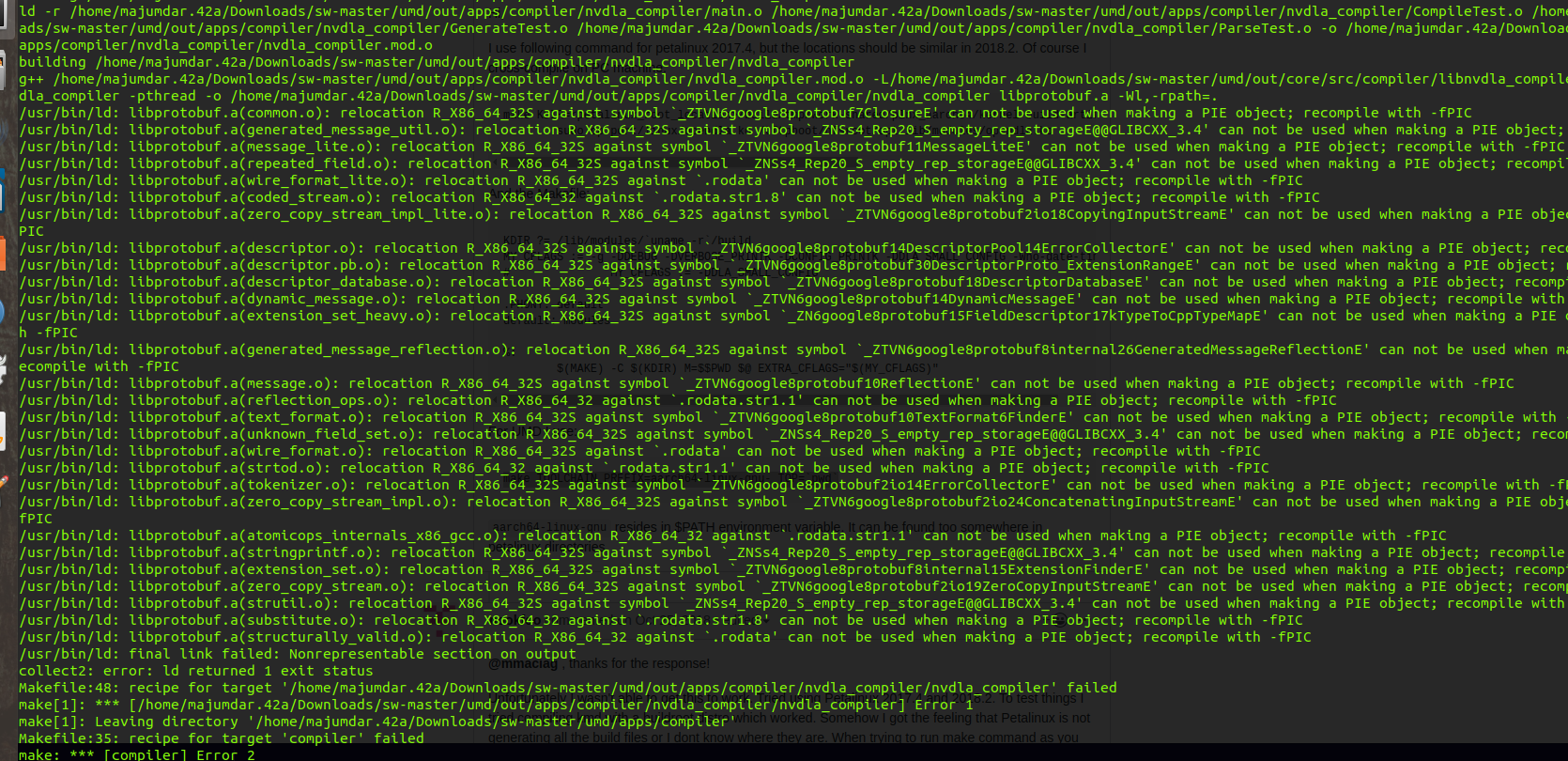 Failed to link 'nvdla_compiler' · Issue #158 · nvdla/sw · GitHub
