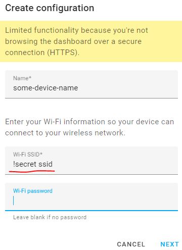 Allow Secrets to Create configuration · Issue #1279 · esphome/feature-requests · GitHub