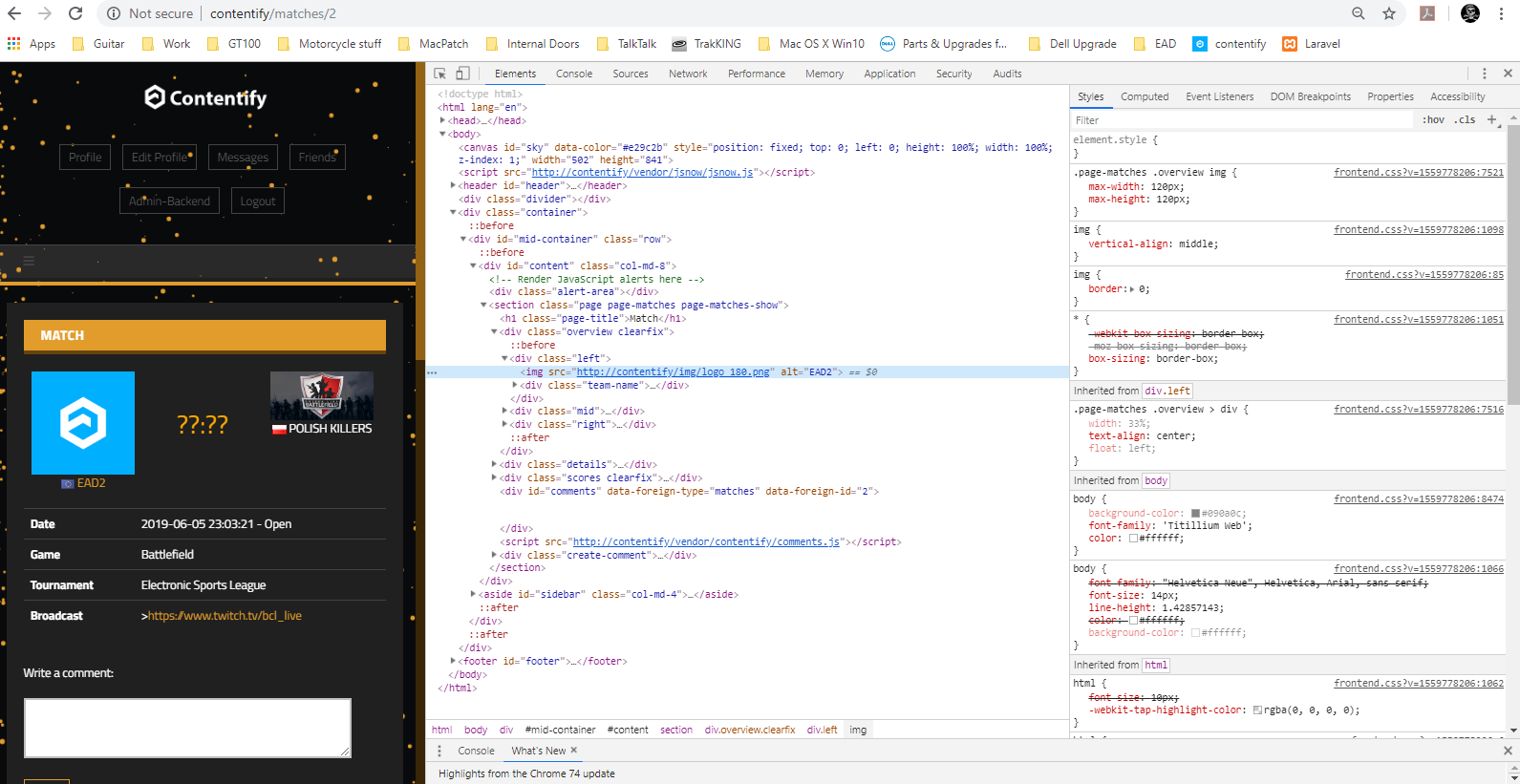 Contentify - Matches Page Incorrect logo · Issue #567 · Contentify/Contentify · GitHub