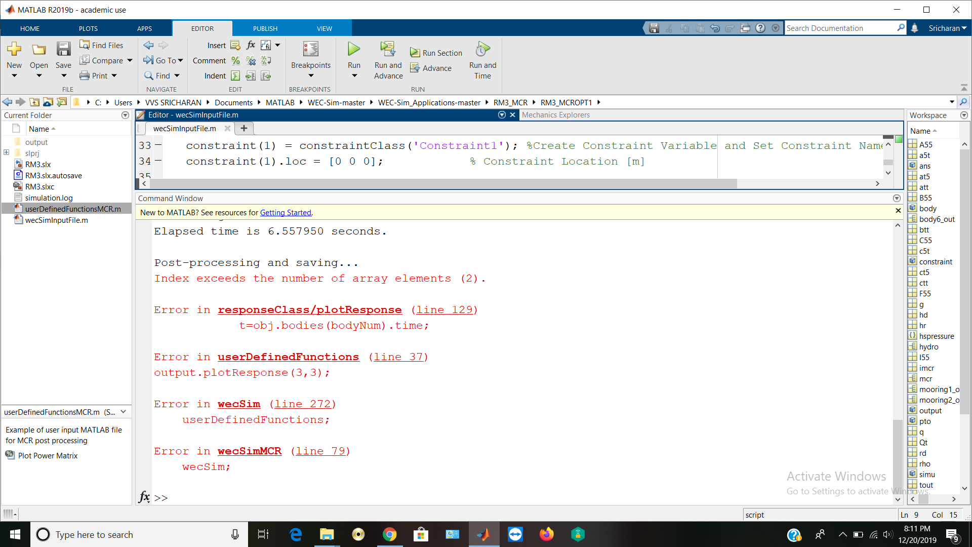 Running wecSimMCR · Issue #284 · WEC-Sim/WEC-Sim · GitHub