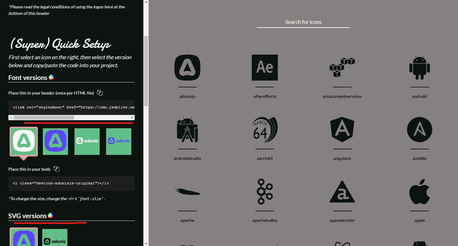 Added Dark Mode Functionality by abhinav2712 · Pull Request #1721 · devicons/devicon · GitHub