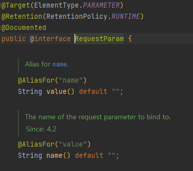自动生成的 入参，不支持 @RequestParam 注解的 name 属性，仅支持 value 属性 · Issue #179 · dromara/fast-request · GitHub