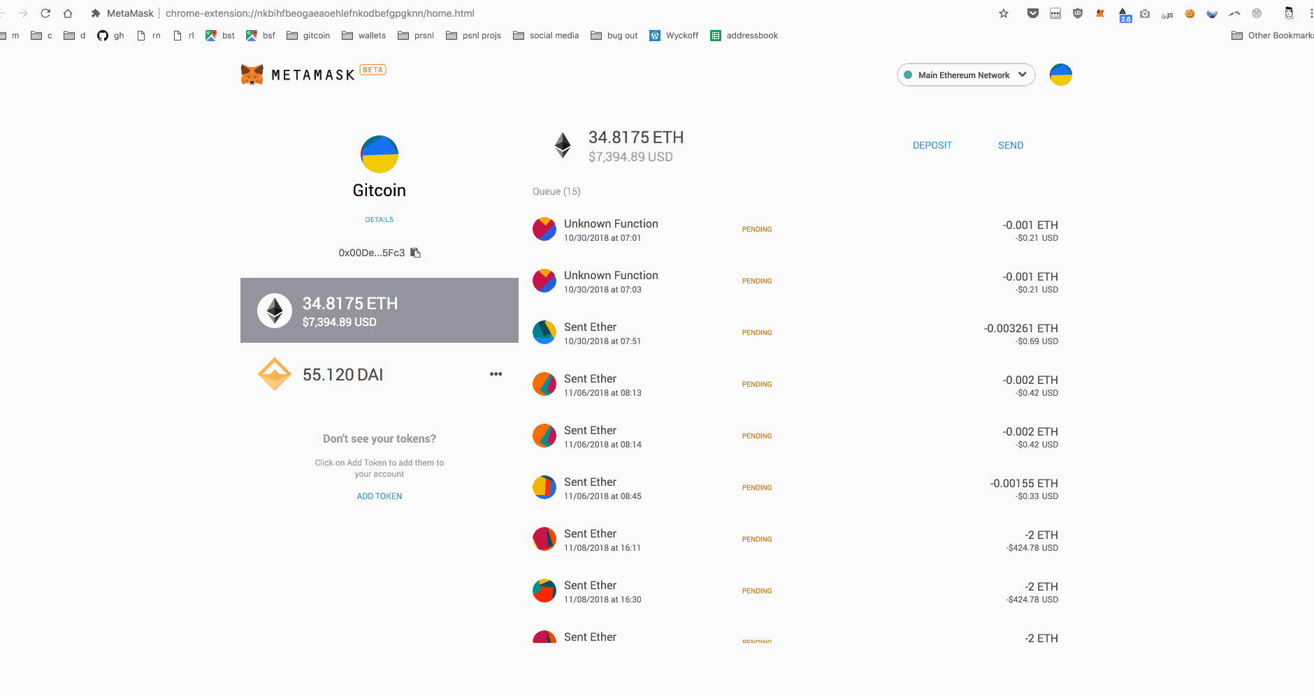 I have a bunch of pending / dropped tx's, how do I clear them? · Issue ...