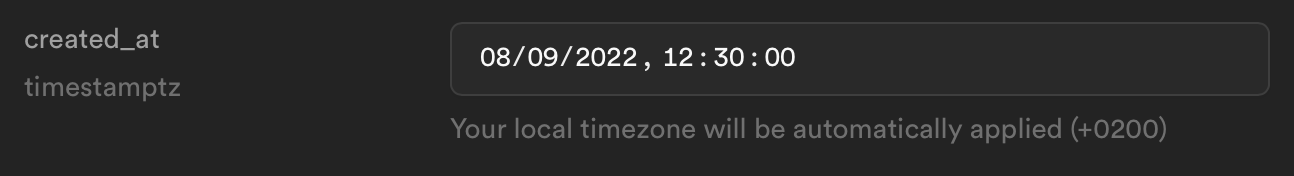 Table Editor On Safari Timestamptz Field Is Pre Filled Incorrectly · Issue 8860 · Supabase