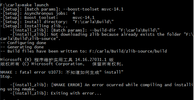 NMAKE:fatal error U1073:don't know how to make "install" · Issue #1735 · carla-simulator/carla ...