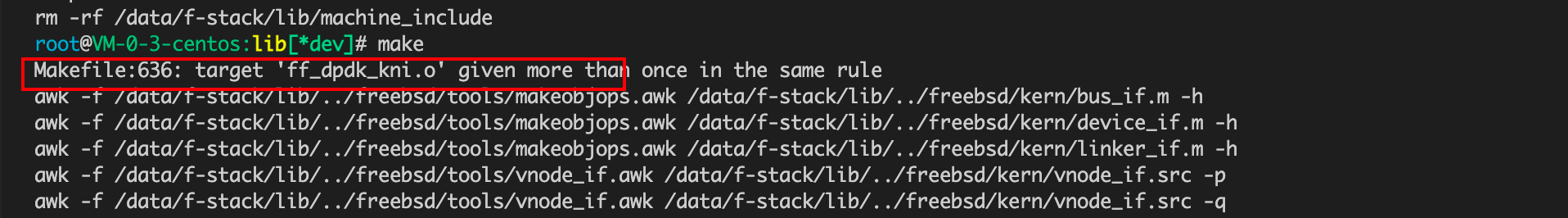 ff_dpdk_kni.c seems to have been appended twice in Makefile. · Issue ...