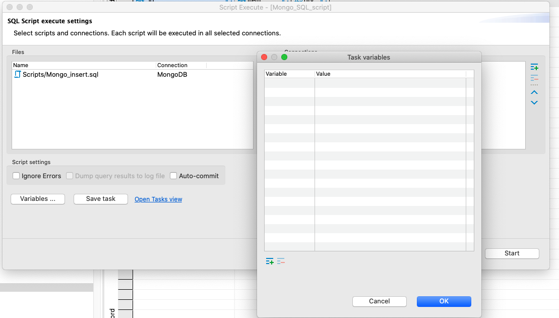 Tasks: saved variable becomes visible after pressing Add button only ...