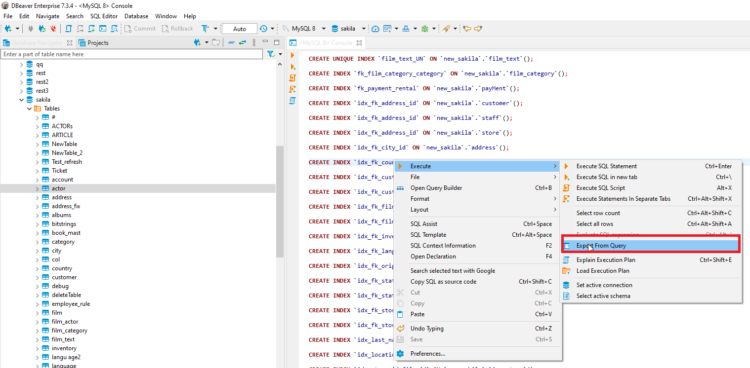 Task exporting SQL script to CSV · Issue #11078 · dbeaver/dbeaver · GitHub