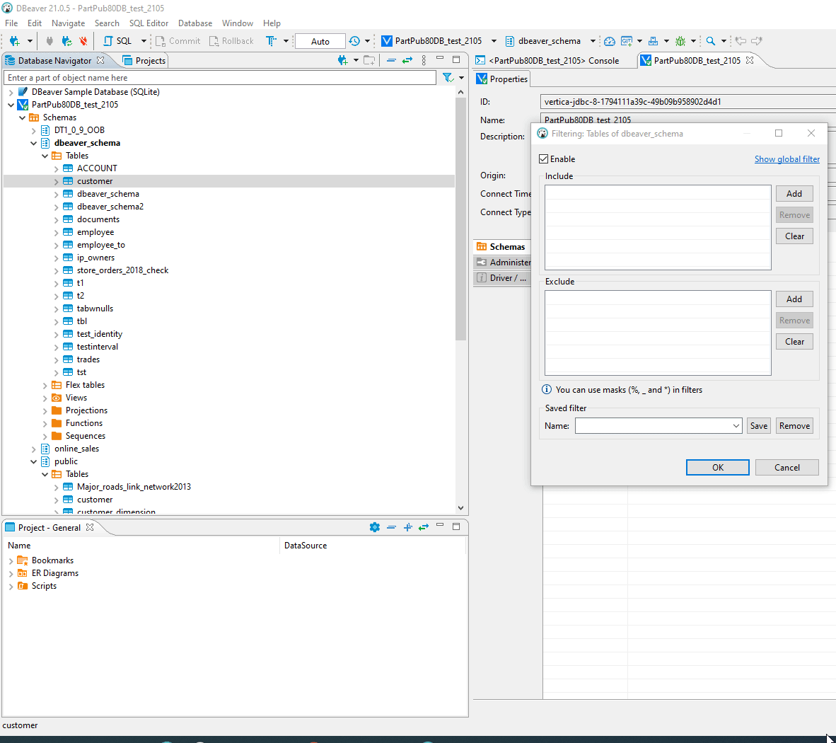 DB Navigator global filter doesn't work for tables · Issue #12460 · dbeaver/dbeaver · GitHub
